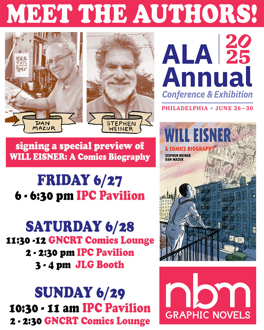 Stephen Weiner & Dan Mazur signings at ALA 2025! – NBM Graphic Novels